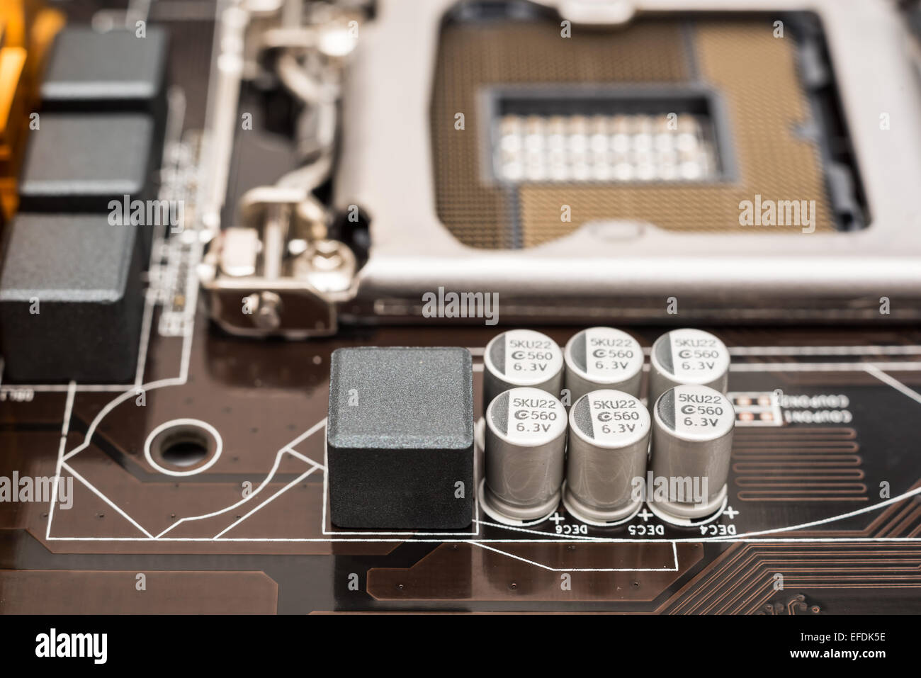 Empty CPU Socket On Computer Motherboard Stock Photo - Alamy