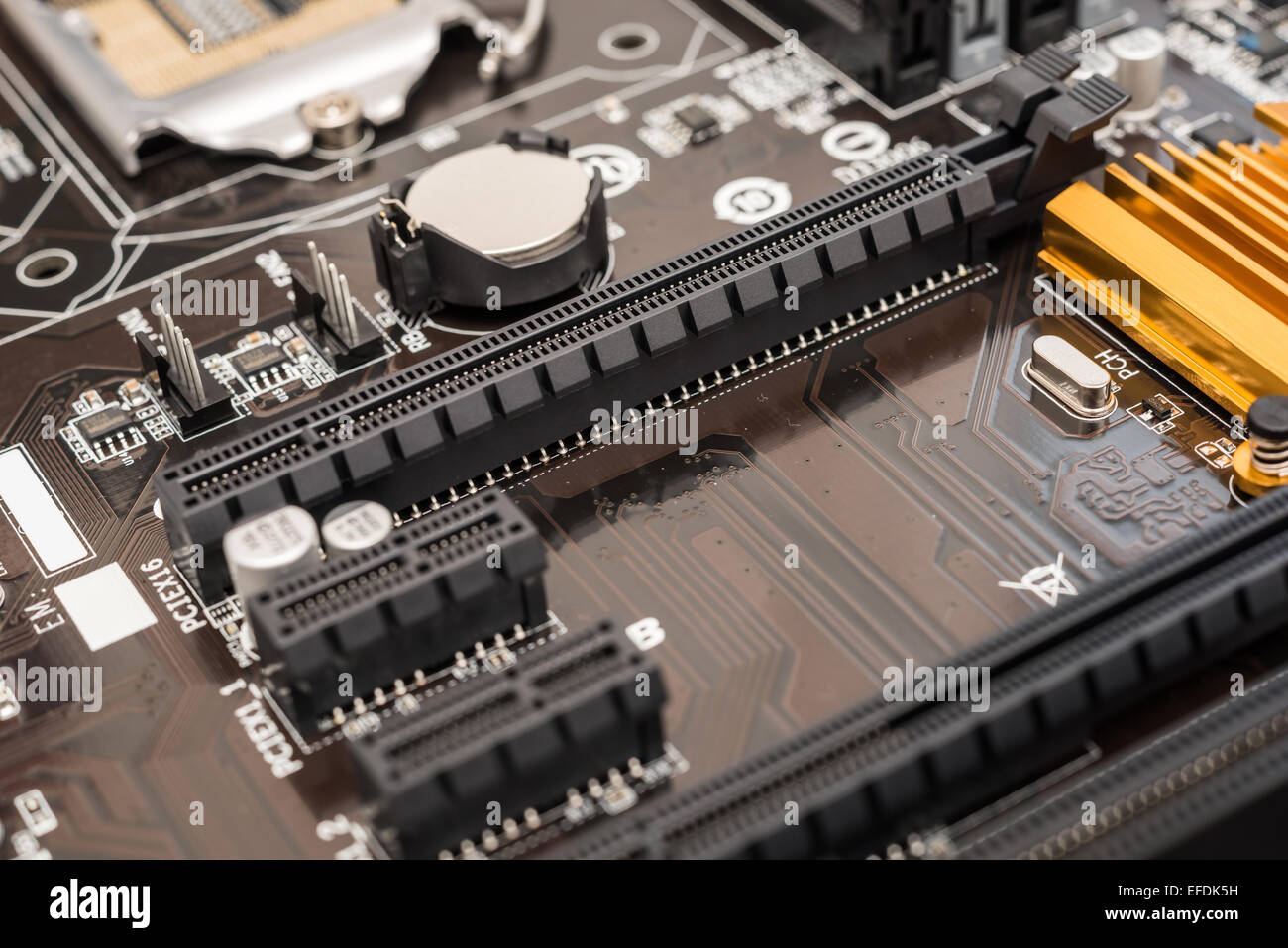 PCI Connector Slot On Computer Motherboard Stock Photo - Alamy