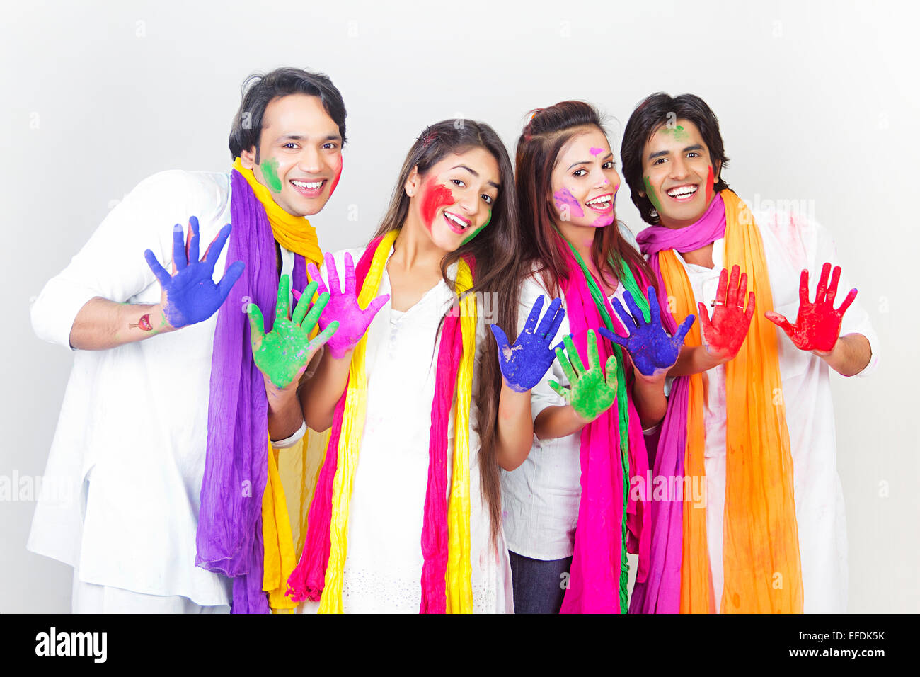 indian friends Holi Festival fun Stock Photo - Alamy