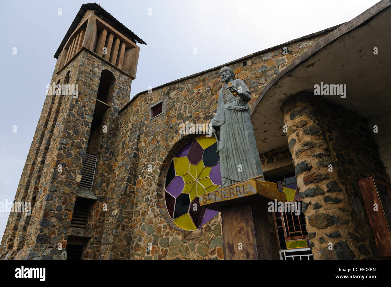 Genocide Memorial - St. Pierre Church, Kibuye. Rwanda Stock Photo - Alamy