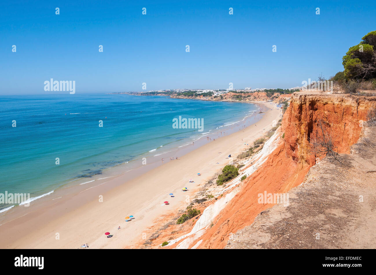 Beautiful Falesia Beach in Portugal seen from the cliff Stock Photo - Alamy