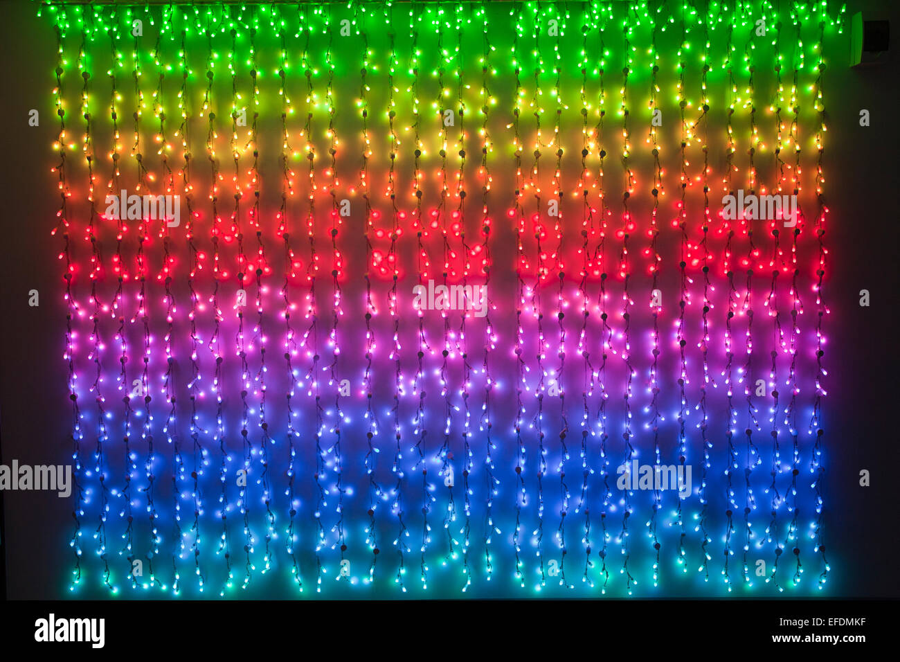 Rainbow of christmas lights as a background Stock Photo - Alamy