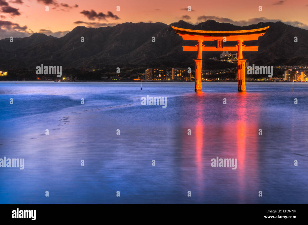 Miyajima, The famous Floating Torii gate, Japan Stock Photo - Alamy