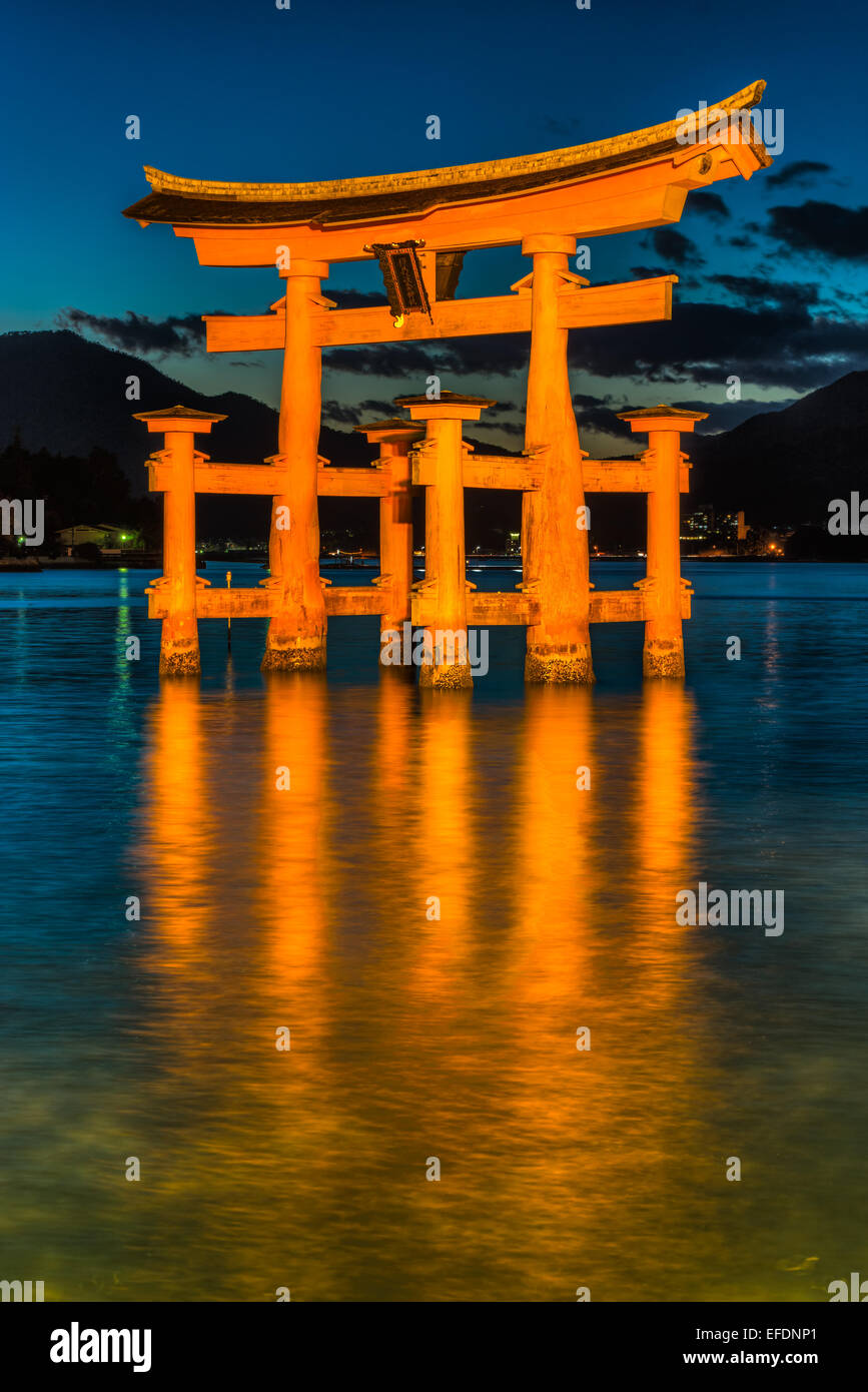 Miyajima, The famous Floating Torii gate, Japan Stock Photo - Alamy