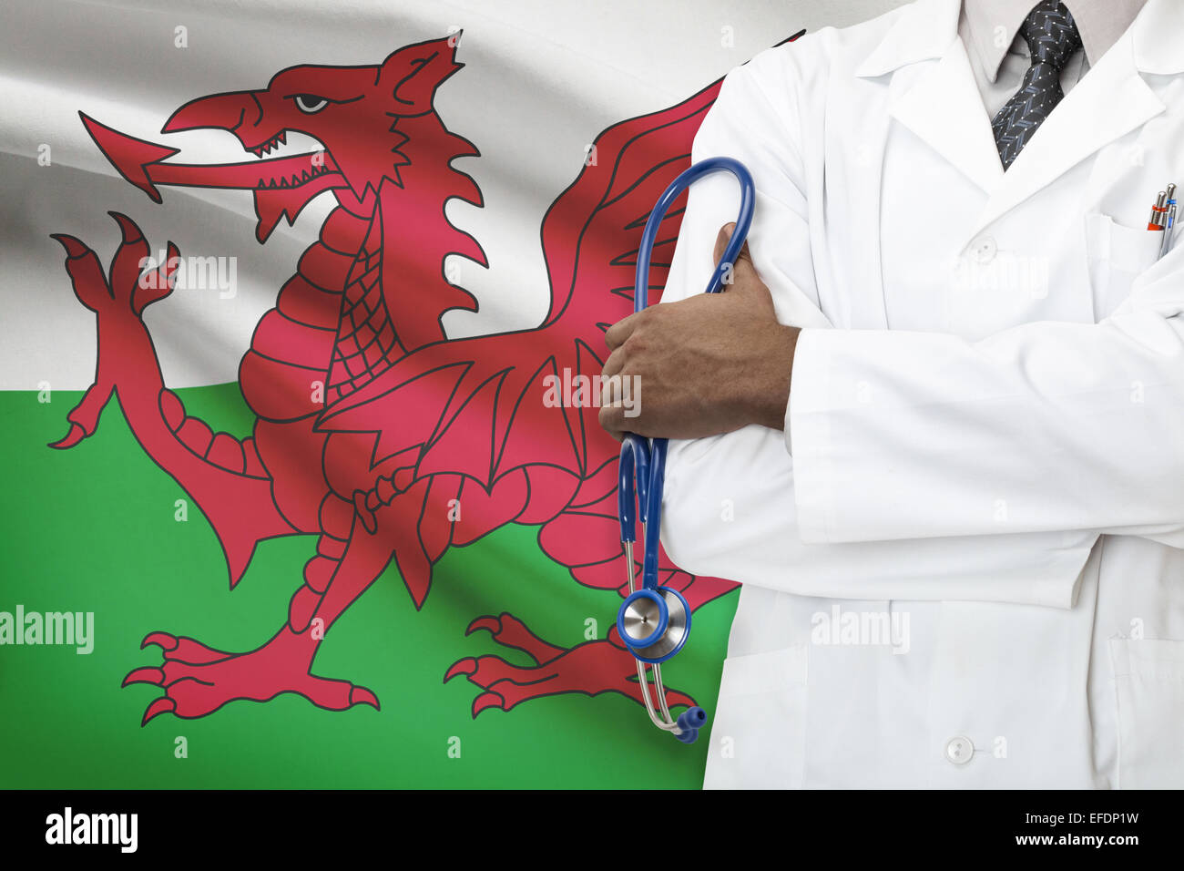 Concept of national healthcare system - Wales Stock Photo - Alamy