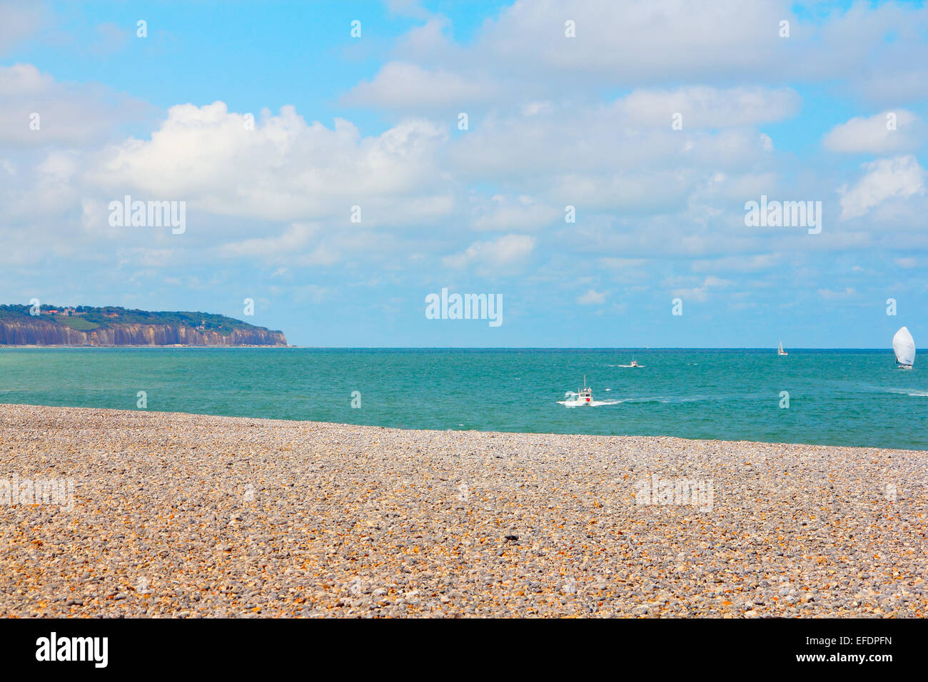 Cliffs along the coastline and pebble beach in Dieppe Stock Photo - Alamy