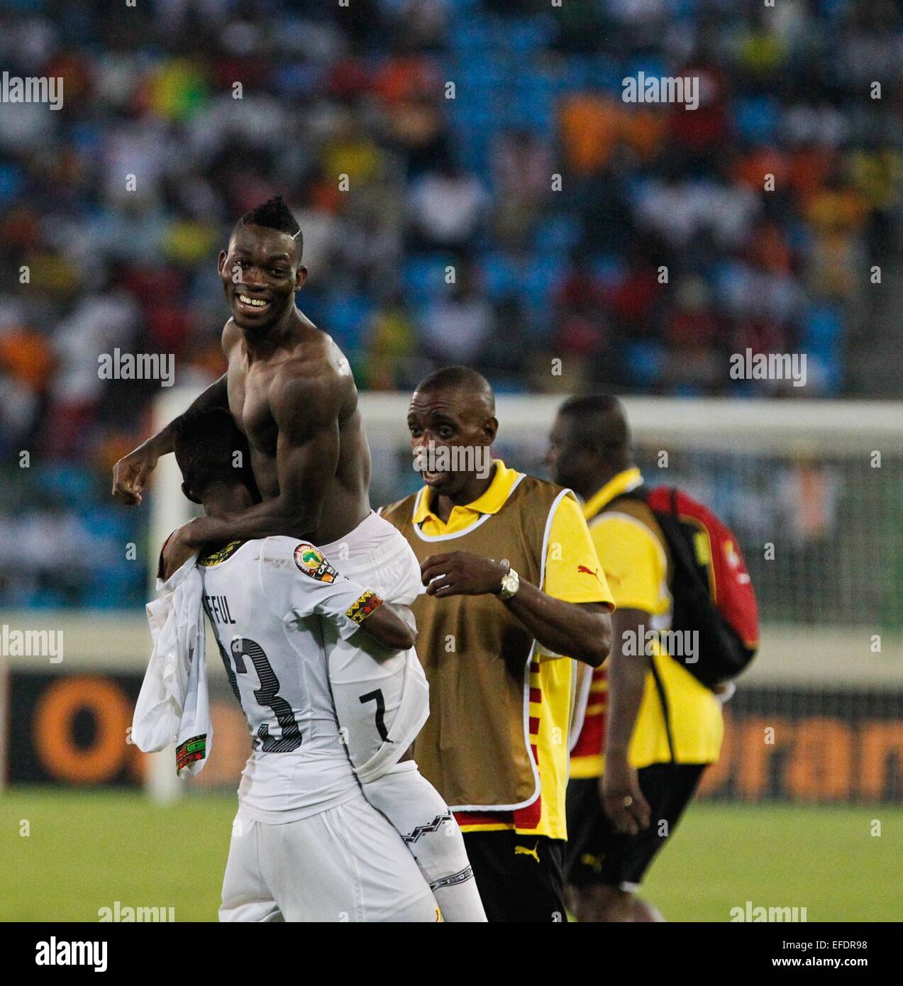Malabo, Equatorial Guinea. 1st Feb, 2015. Players of Ghana celebrate ...