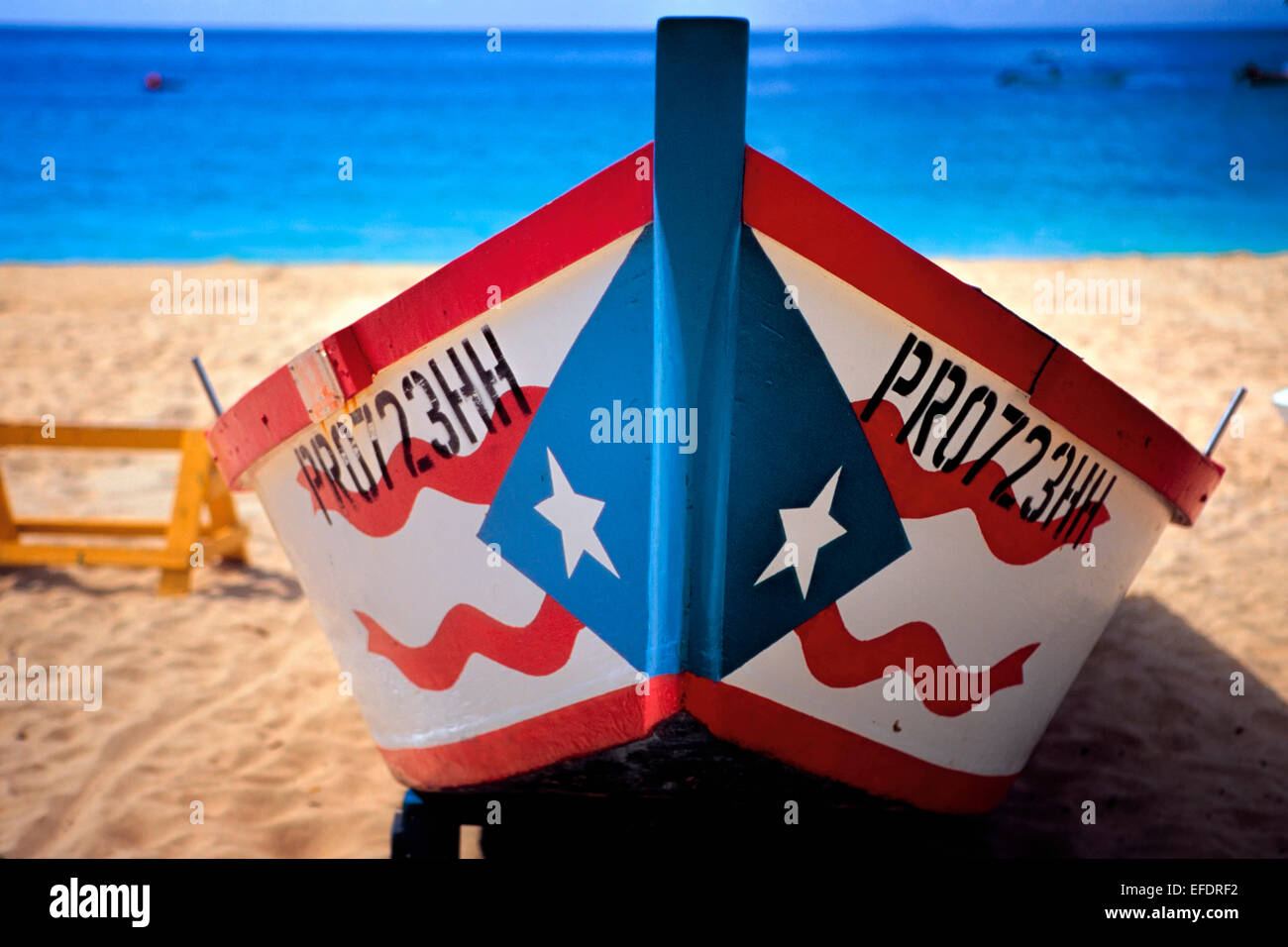 Frontal View of a Puerto Rican Fishing Boat Stock Photo - Alamy