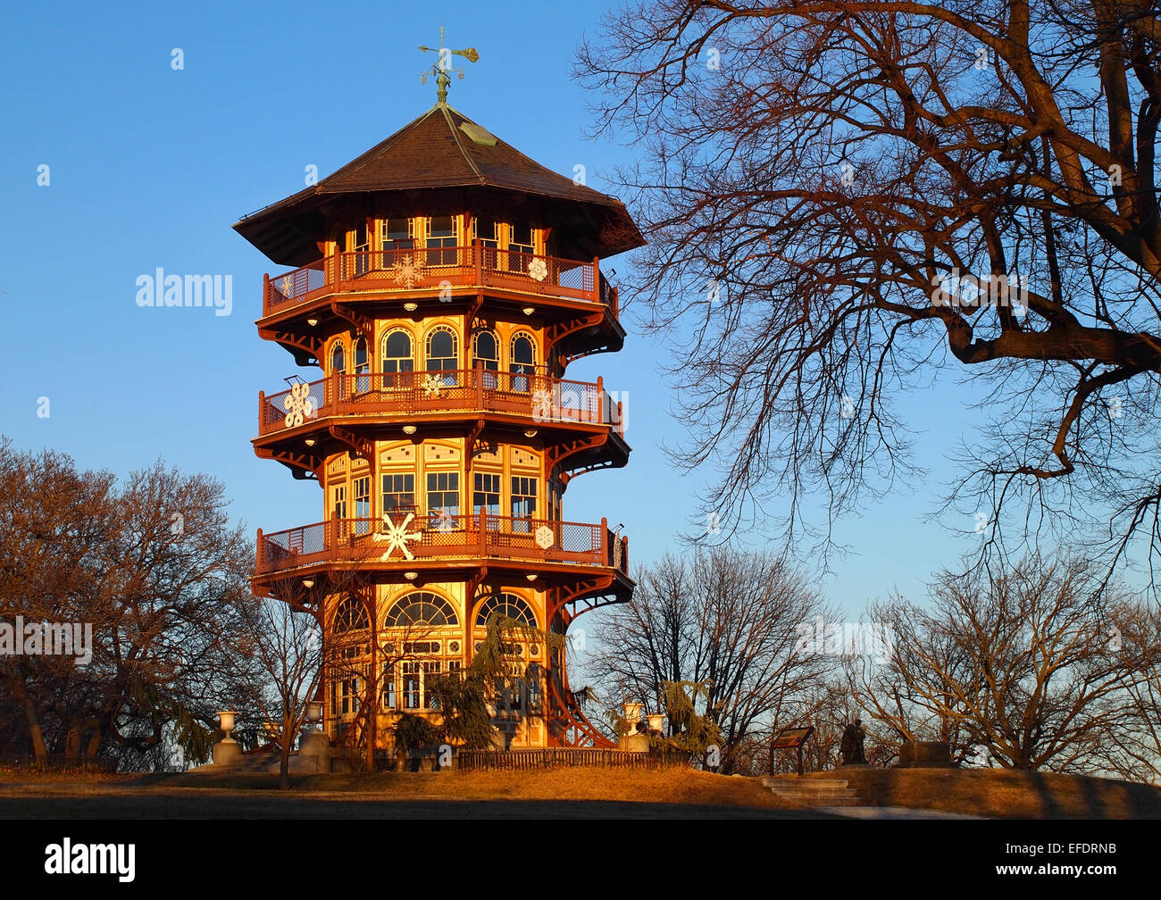 The Patterson Park Pagoda, on Hampstead Hill in Patterson Park, in ...
