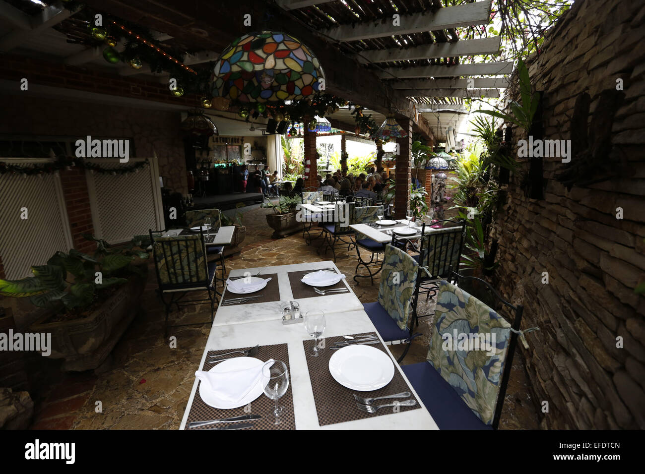 Havana, Cuba. 25th Dec, 2014. Paladar La Fontana, a private restaurant ...
