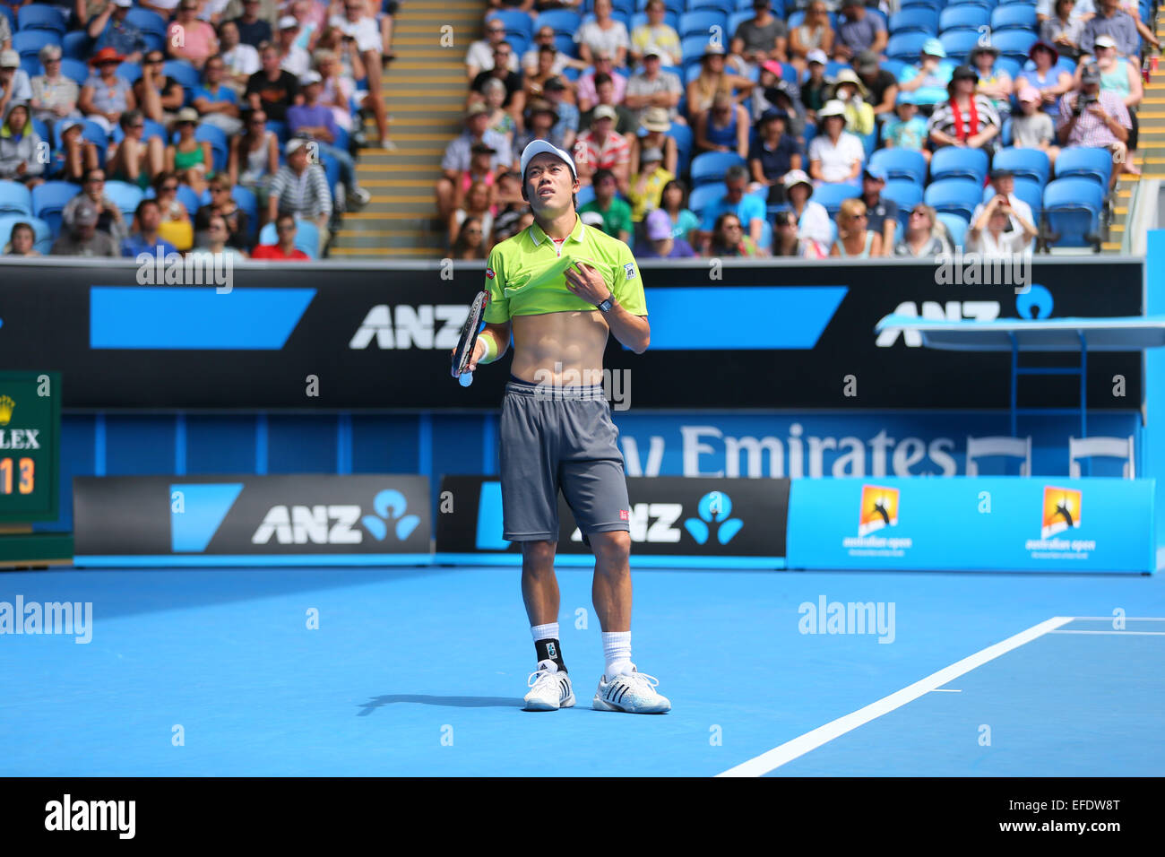 Melbourne, Australia. 20th Jan, 2015. Kei Nishikori (JPN) Tennis : 2015 ...