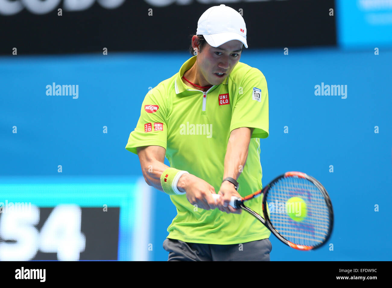 Melbourne, Australia. 22nd Jan, 2015. Kei Nishikori (JPN) Tennis : 2015 ...