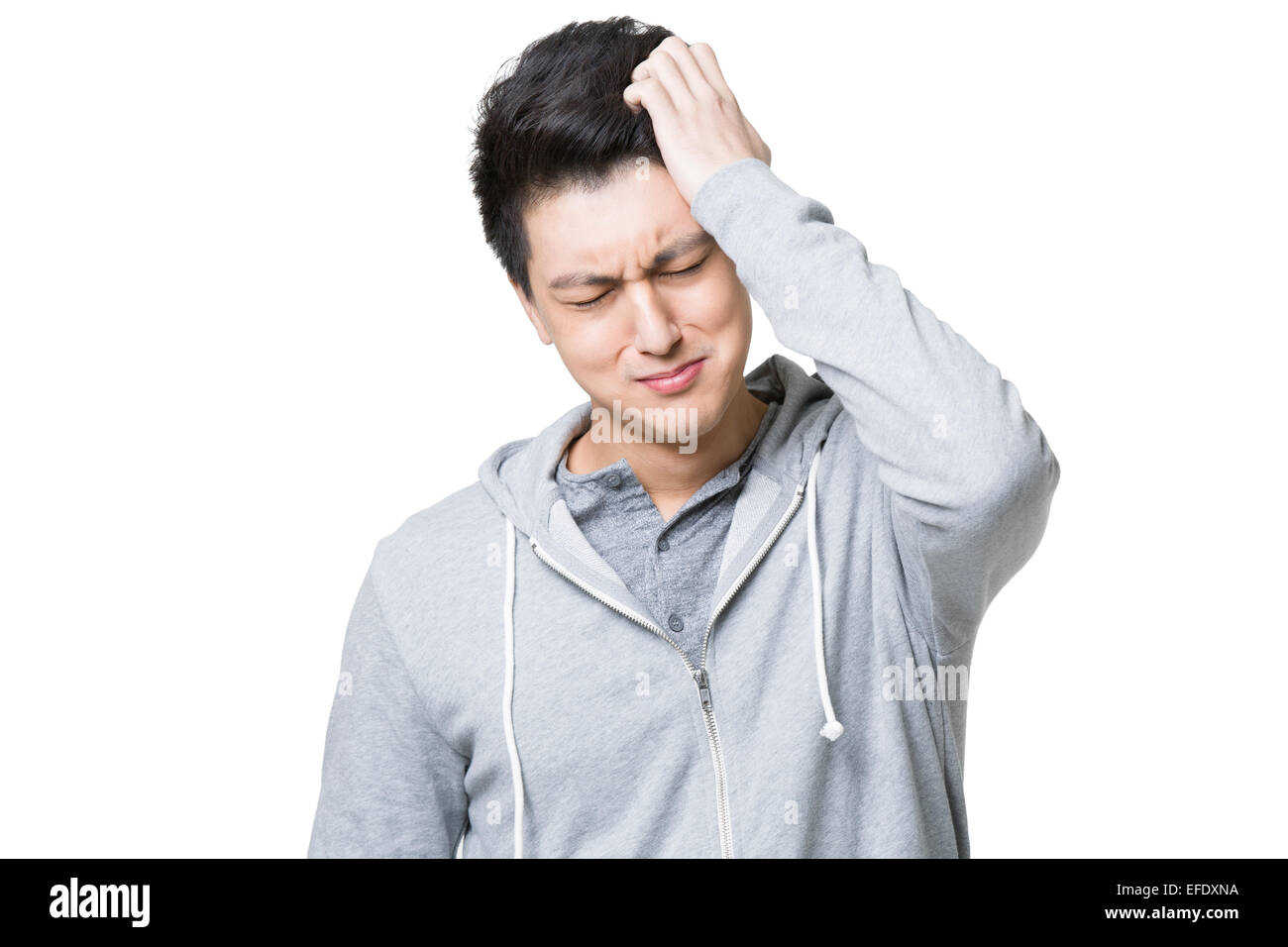 Young man with sad expression Stock Photo - Alamy