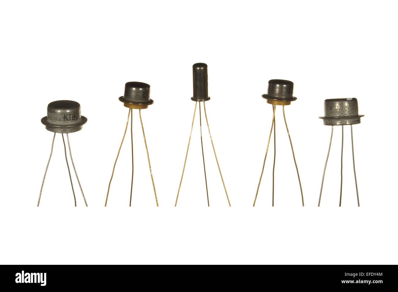 Five Soviet-made transistors isolated on white background Stock Photo ...