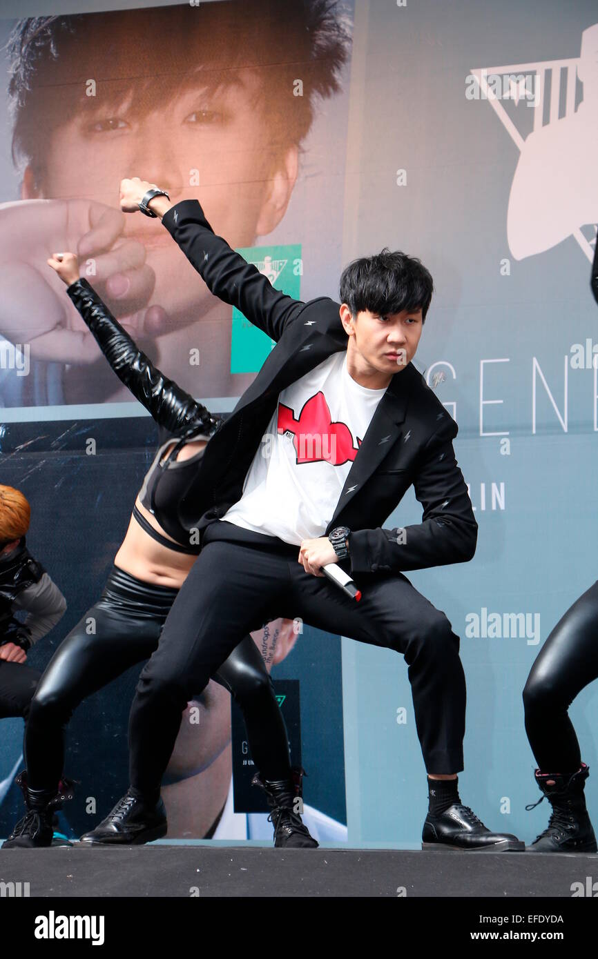 Lam JJ attends the sign conference to promote his new album in Taipei ...