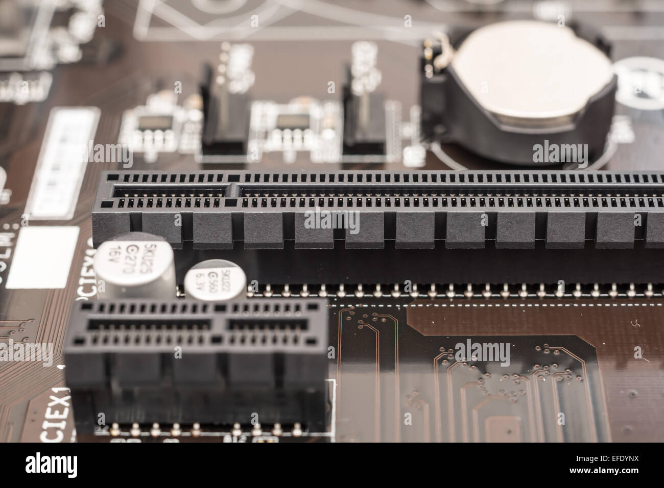 PCI Connector Slot On Computer Motherboard Stock Photo - Alamy