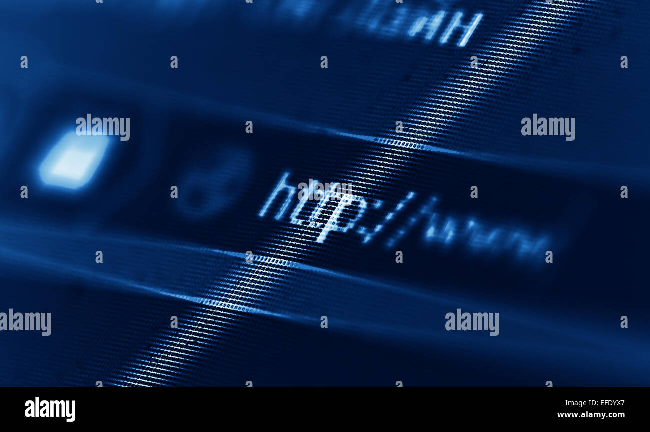 Internet address, computer screen Stock Photo - Alamy