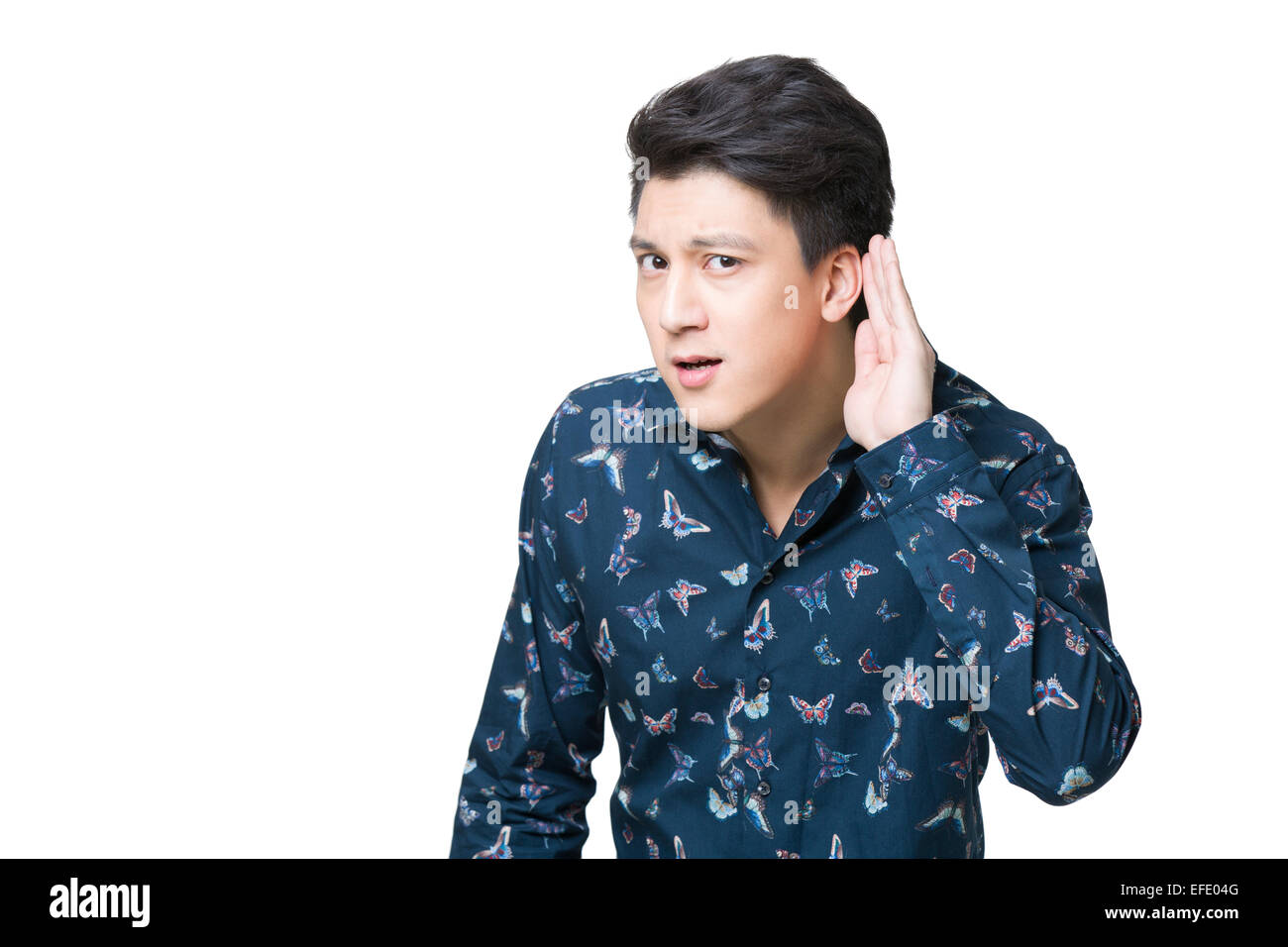 Cupping ear hi-res stock photography and images - Alamy