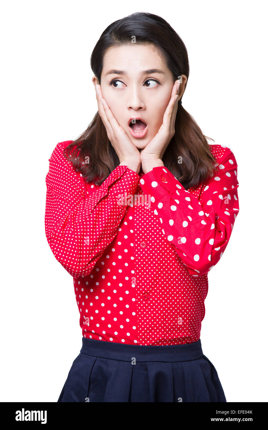 Indian women looking shocked hi-res stock photography and images - Alamy