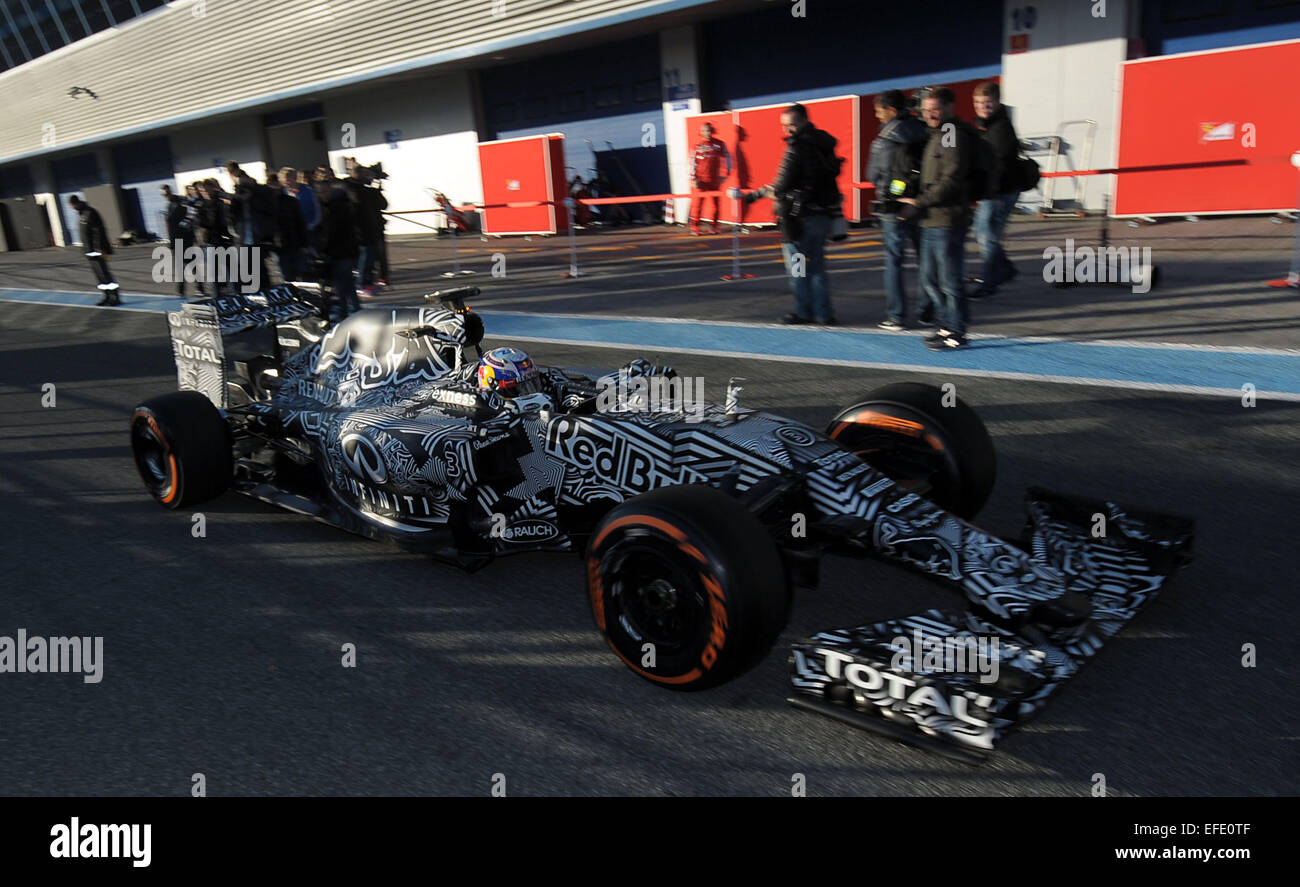The red bull racing rb11 of daniel ricciardo hi-res stock photography ...