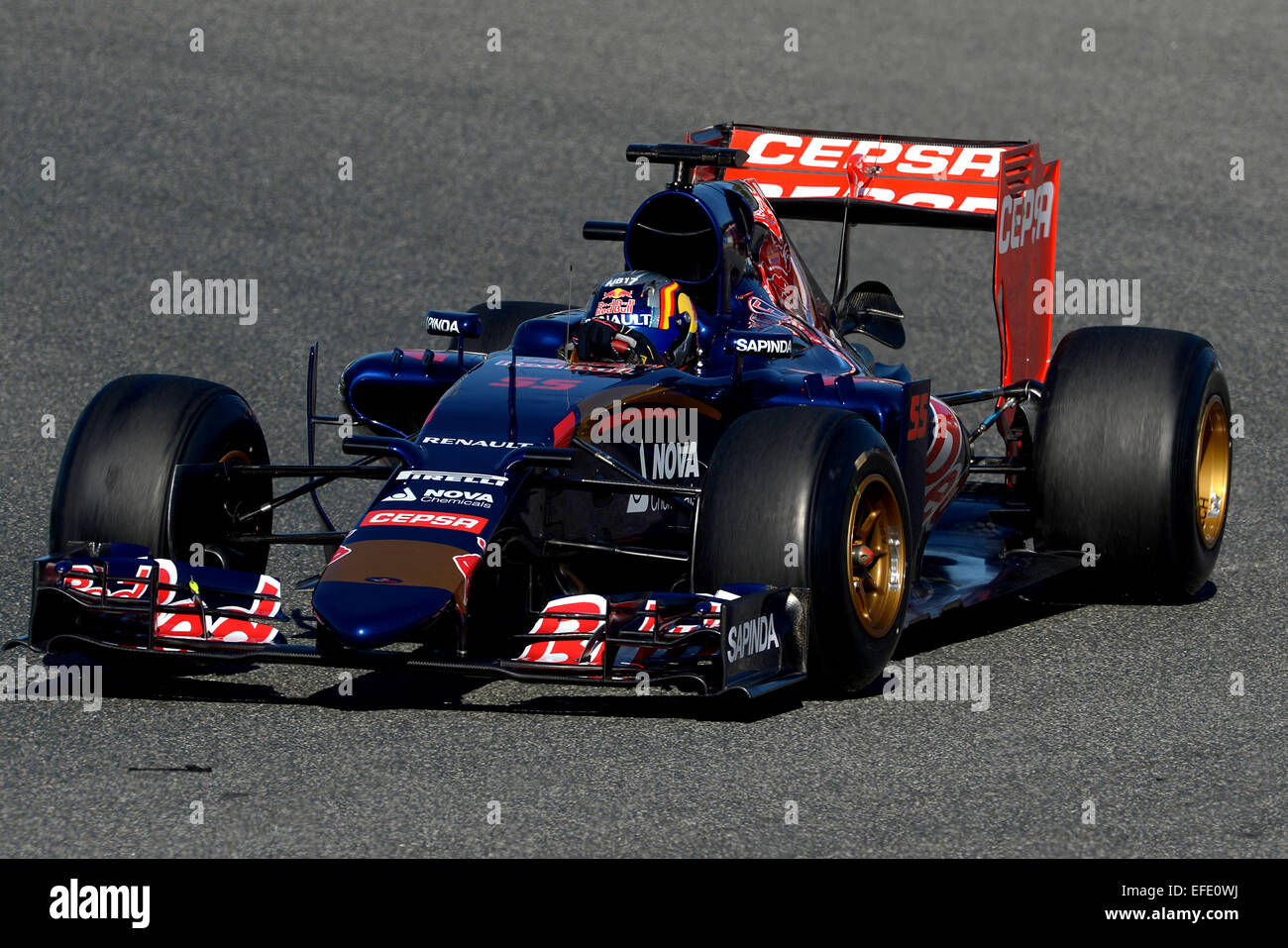 Spanish Formula One driver Carlos Sainz Jr. of Scuderia Toro Rosso ...