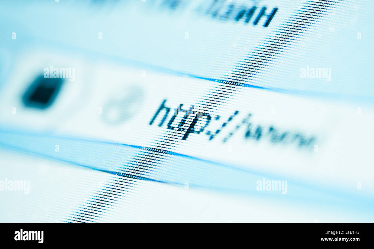 Internet address, computer screen Stock Photo - Alamy