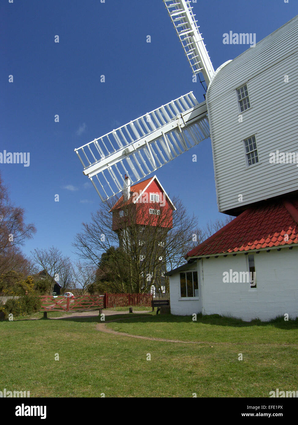 Windmill sail and House in the Clouds at Thorpeness, Suffolk Stock ...