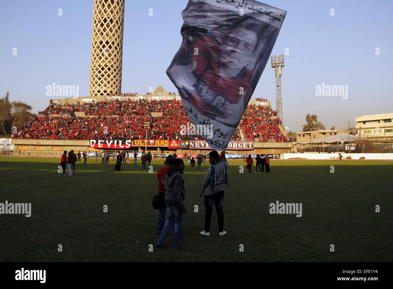 Feb. 1, 2015 - Cairo, Cairo, Egypt - Al Ahly fans, also known as ...