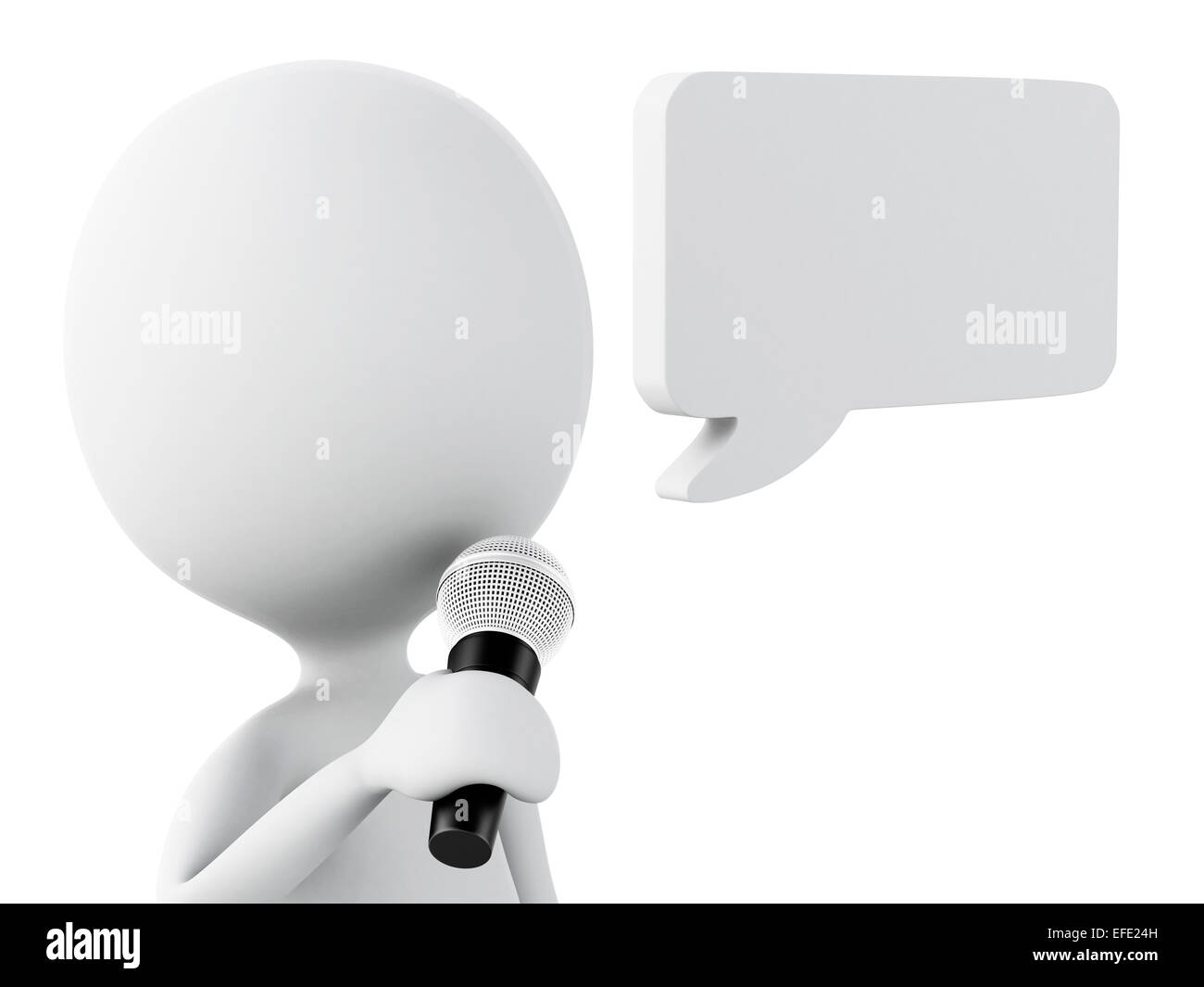 3d white people blank bubble hi-res stock photography and images - Alamy
