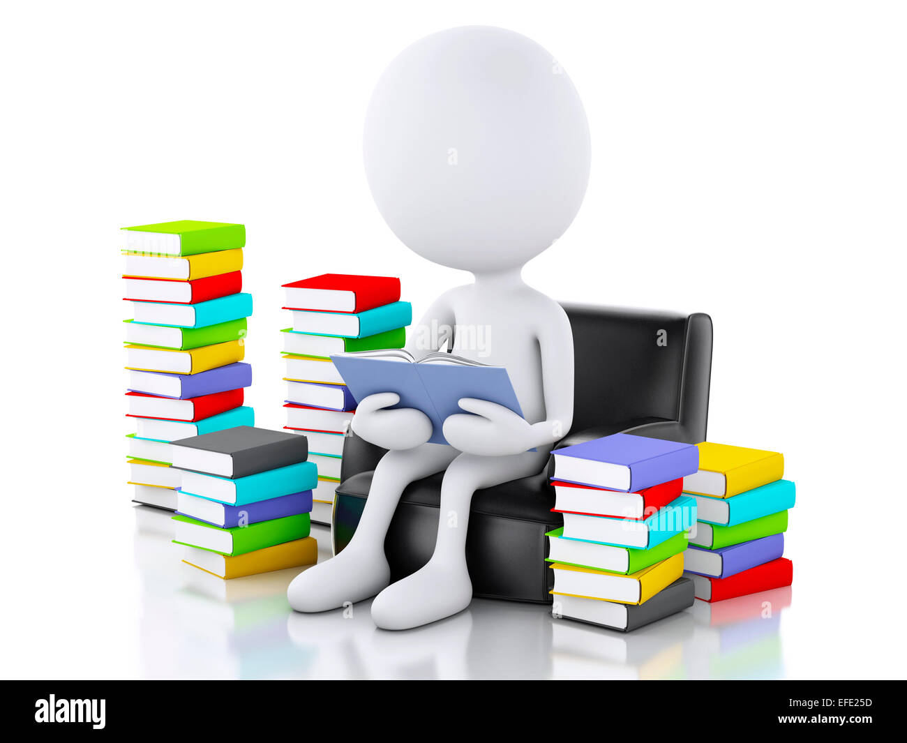 3d man reading book concept hi-res stock photography and images - Alamy