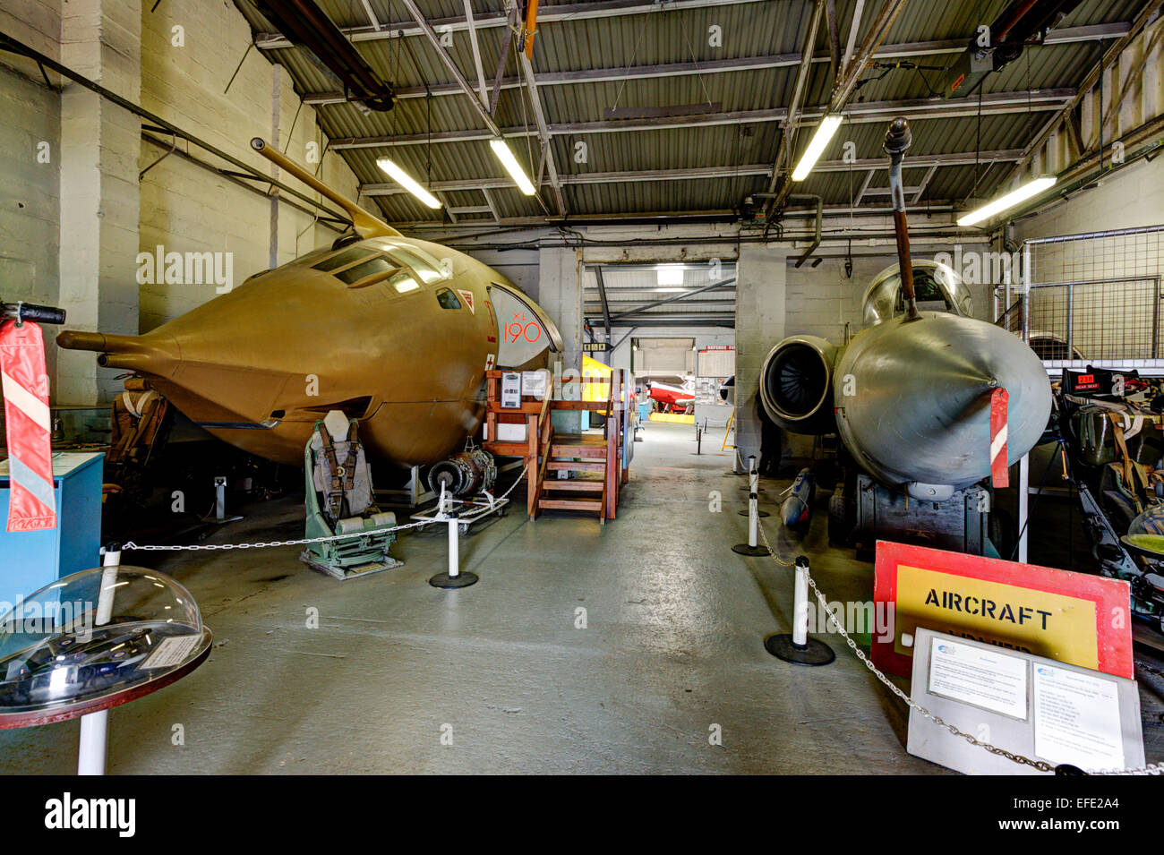 Nose and cockpits of RAF Handley Page Victor bomber and Blackburn ...