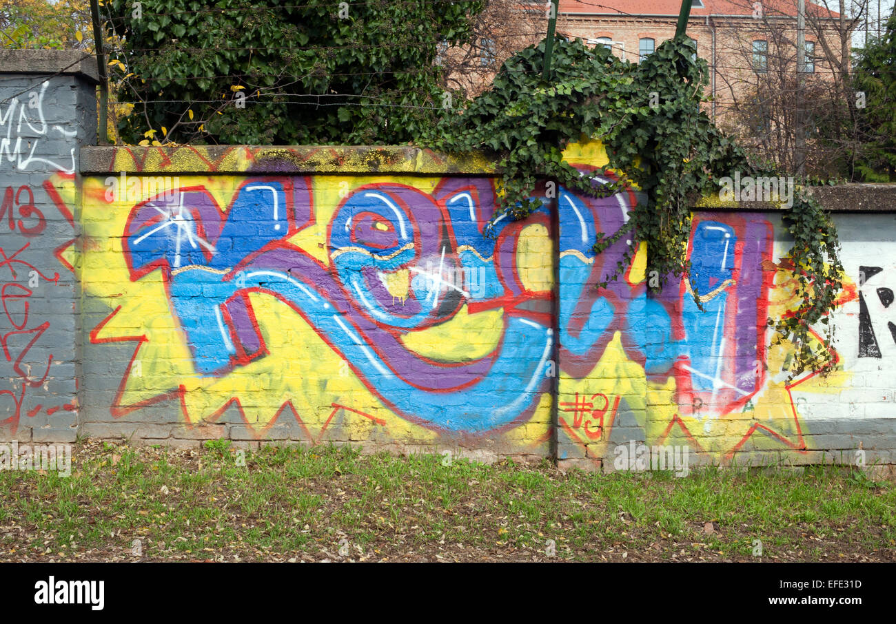 Graffiti made by unknown artist on the barracks wall Stock Photo - Alamy