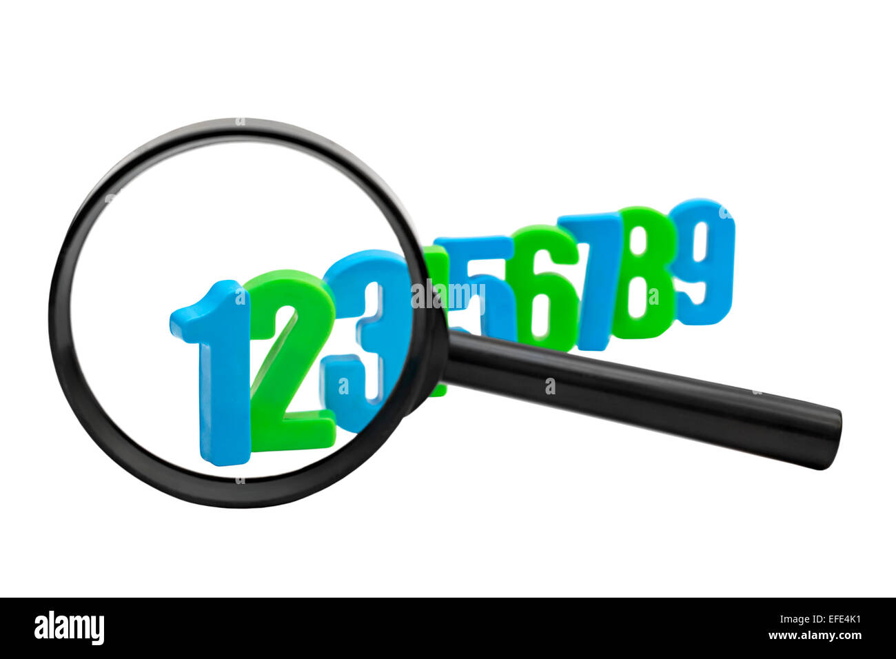 Magnifying Glass Numbers Cut Out Stock Images & Pictures - Alamy