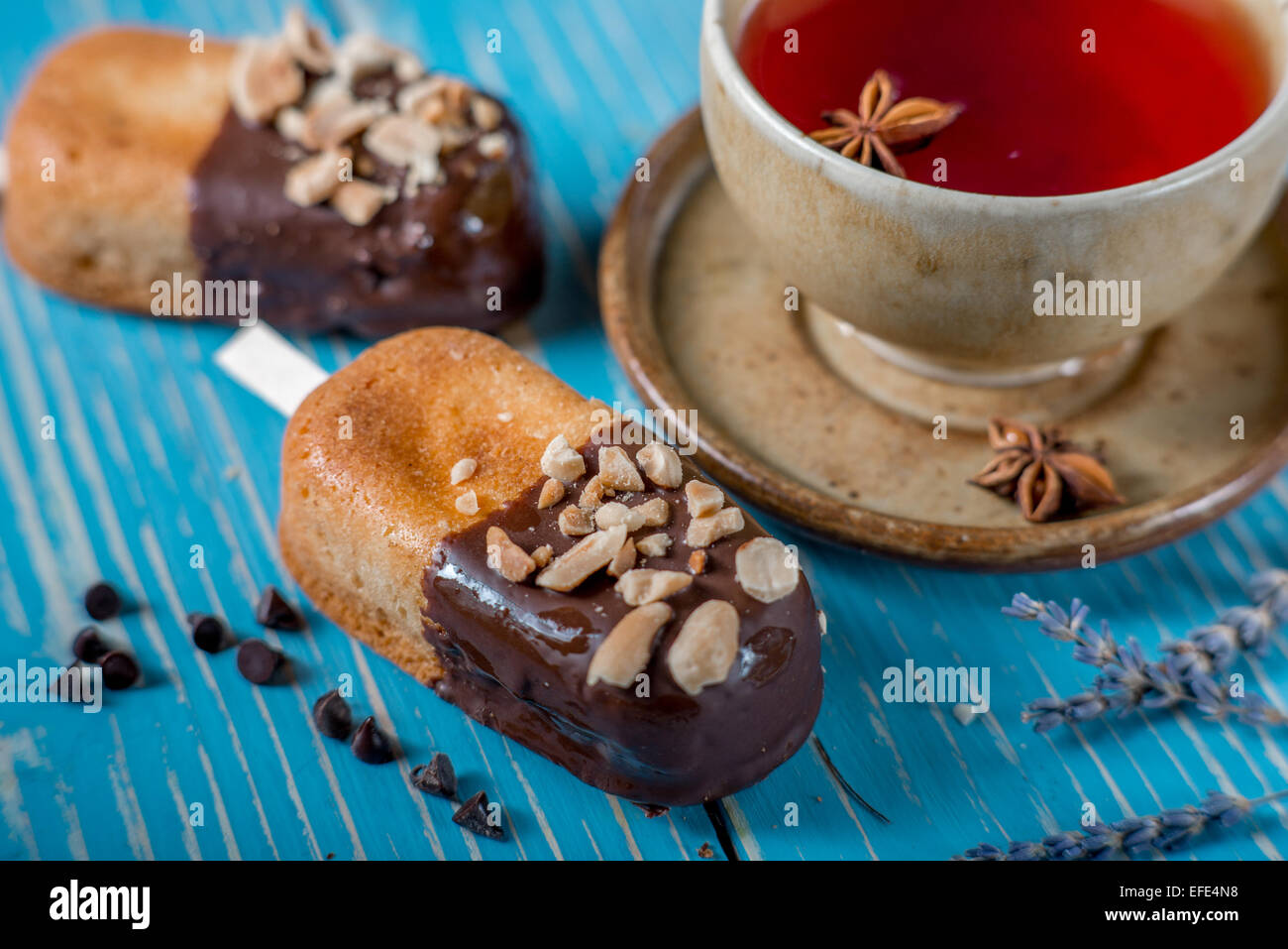 Sweets and tea Stock Photo - Alamy