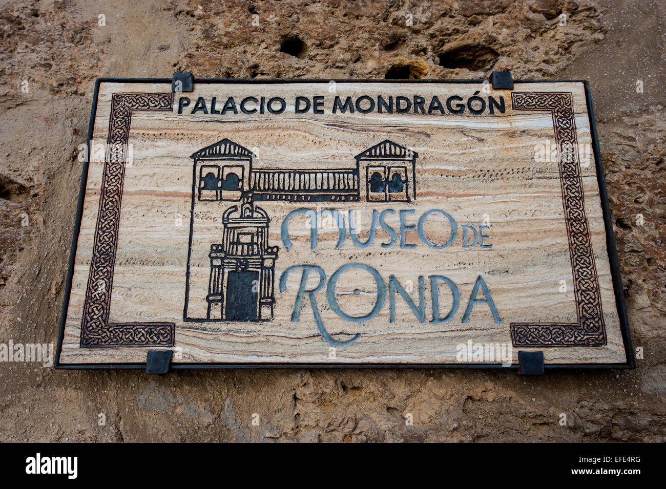 Plaque of Museo de Ronda, Museum of the City of Ronda, Andalusia, Spain ...