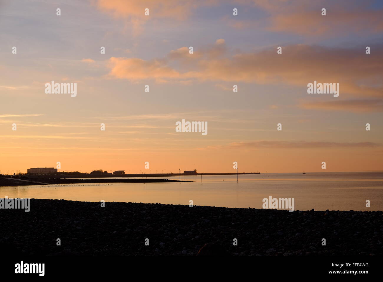 Sunset over Morecambe Bay Stock Photo - Alamy