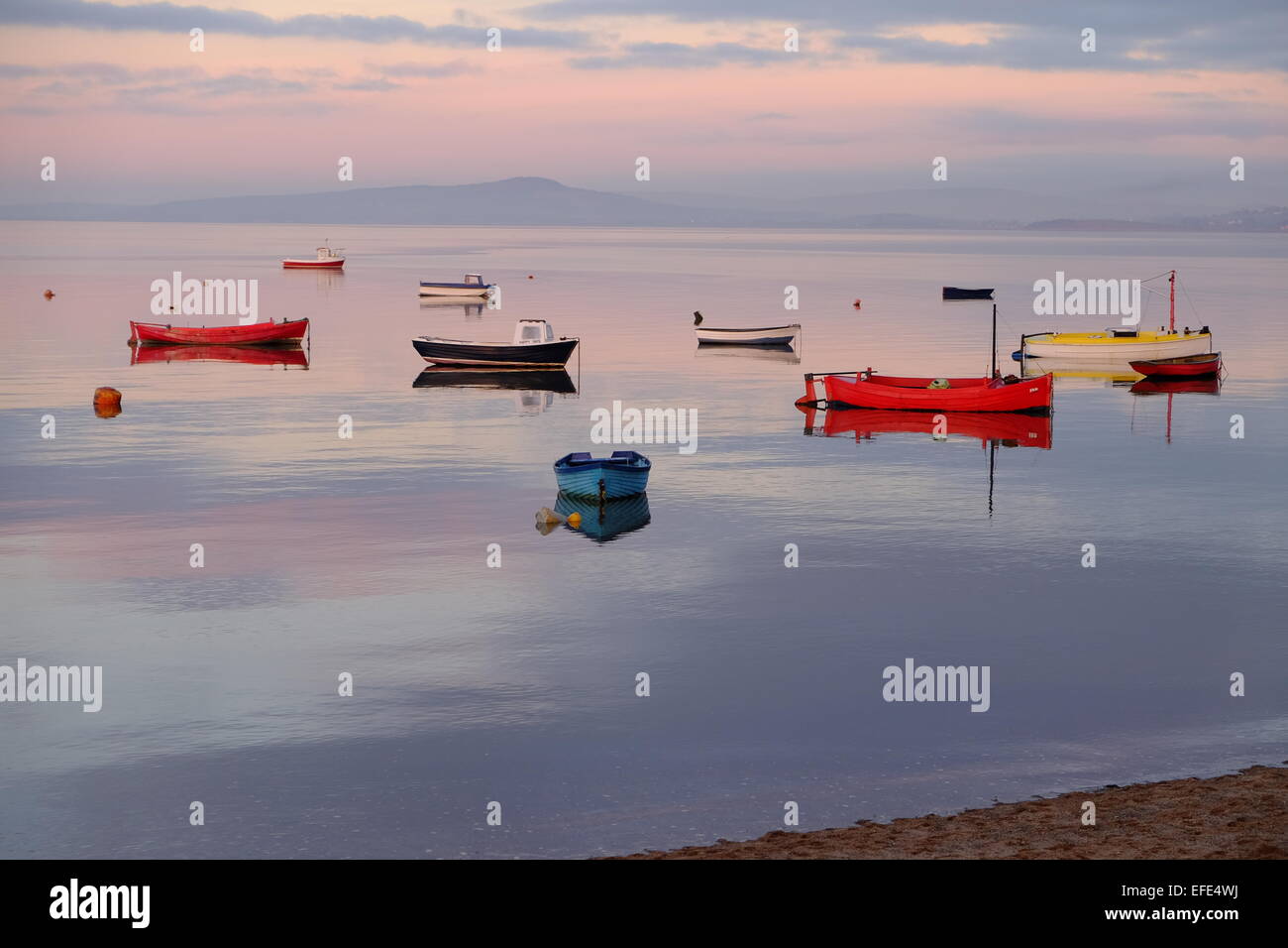 Winter sunset over Morecambe Bay Lancashire England Stock Photo - Alamy