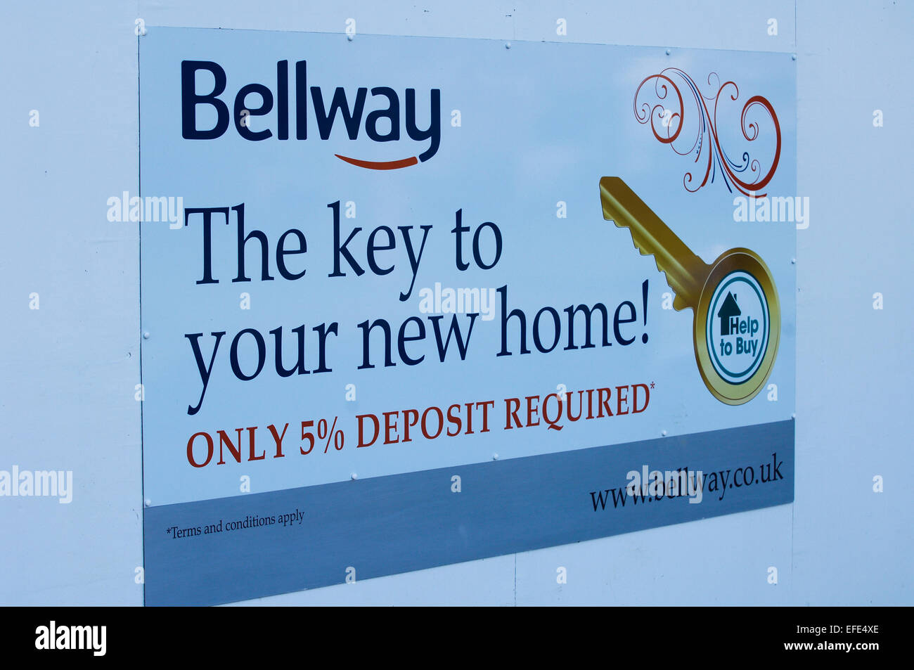 Bellway house sign Stock Photo - Alamy