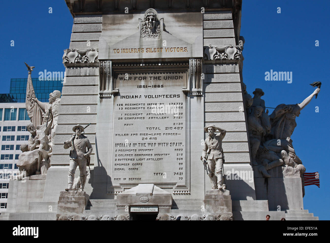 Soldiers and Sailors Monument in downtown Indianapolis, Indiana Stock ...