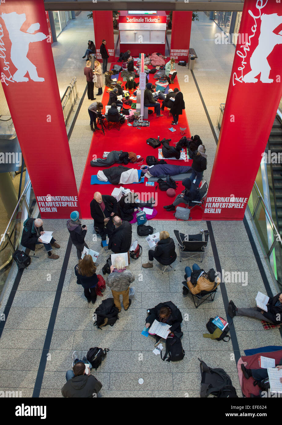 Movie fans await the opening of the Berlin International Film Festival ...