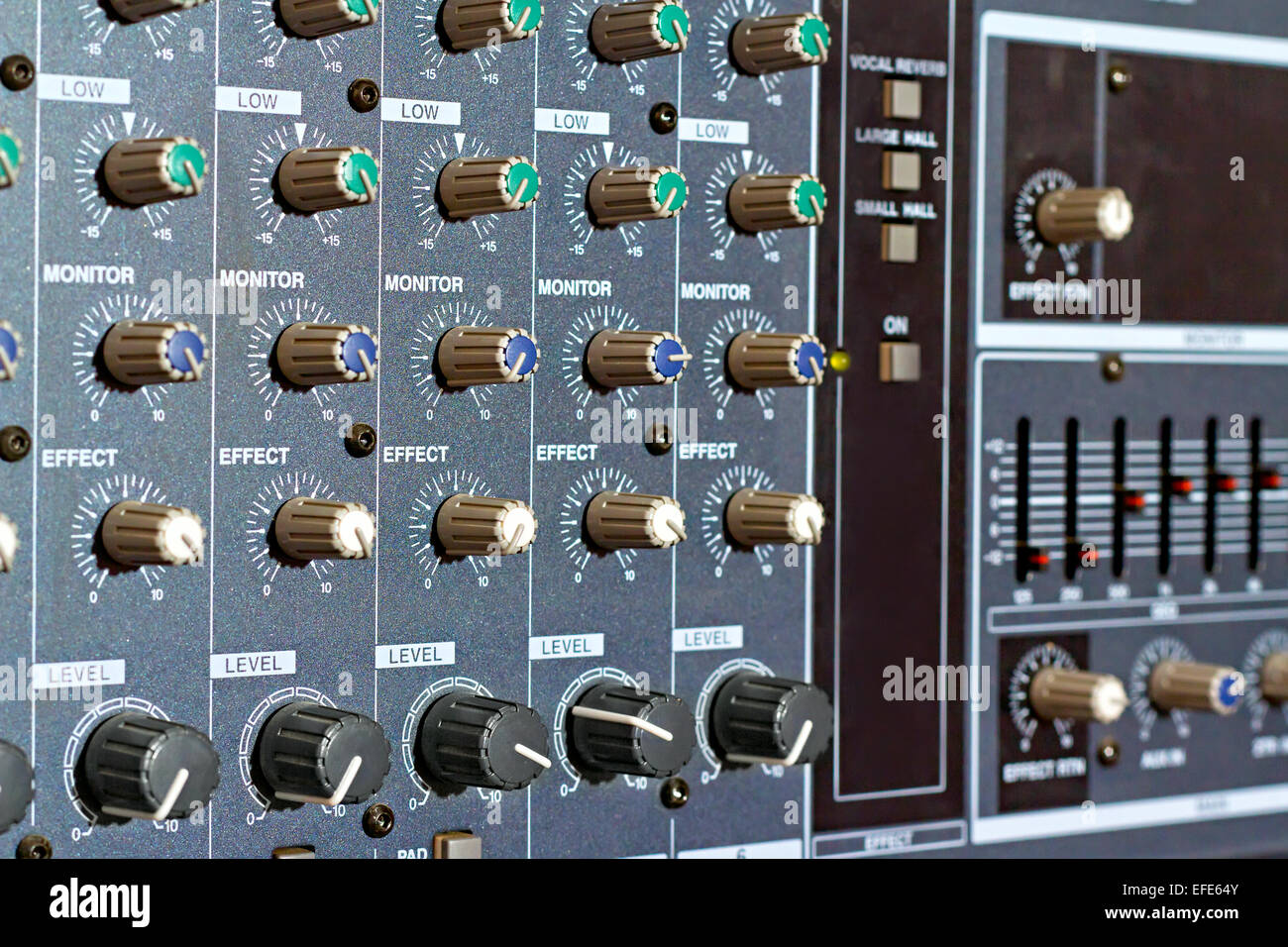 amp panel with handles in the background Stock Photo - Alamy