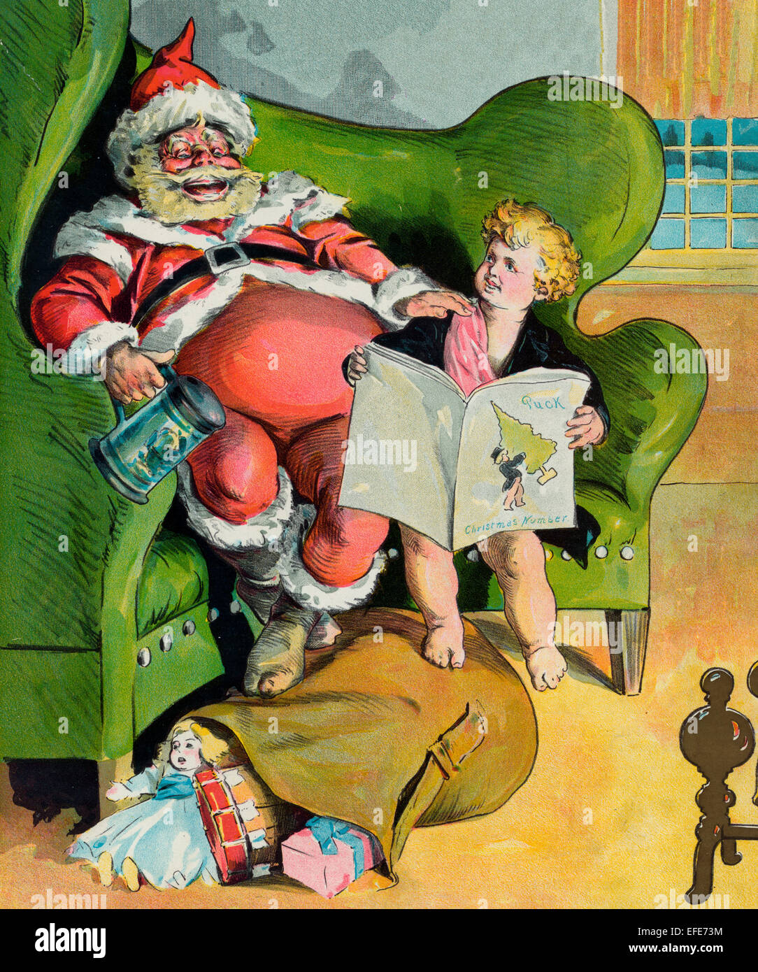 Santa with a sack hi-res stock photography and images - Alamy