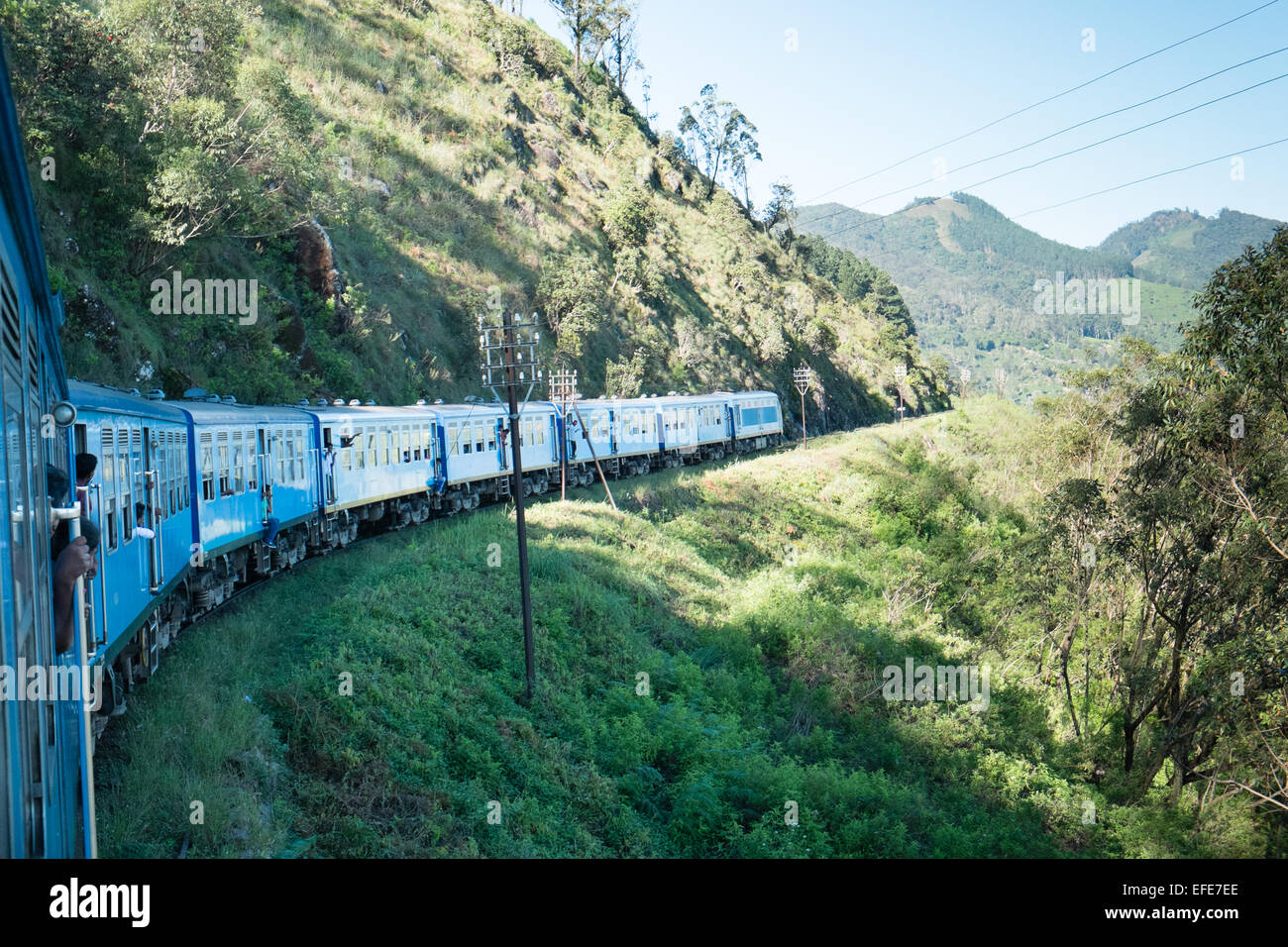 Train trip,journey through tea plantations, countryside in Highlands ...