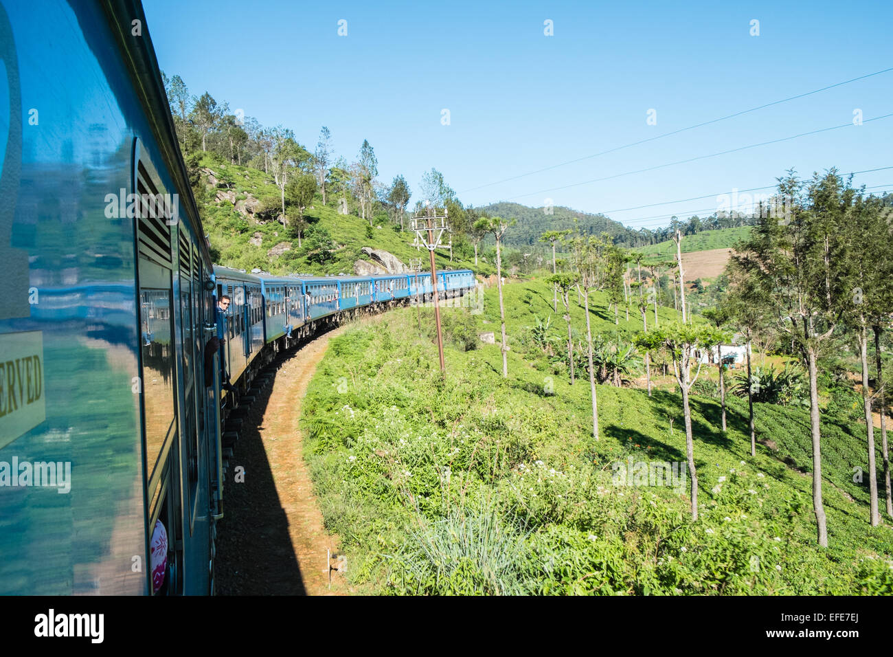 Train trip,journey through tea plantations, countryside in Highlands ...