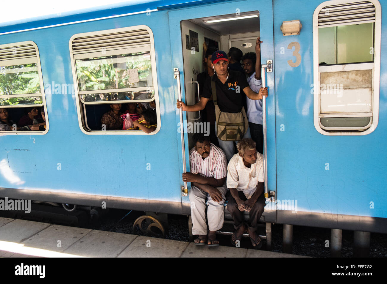 Crowded class 3 carriage,Chinese built locomotive,train at Kandy ...