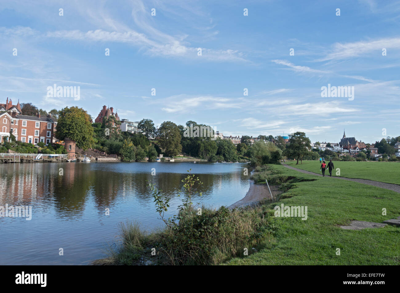 River; Dee; rowing; Meadows, autumn. colours; light; Chester; Cheshire ...