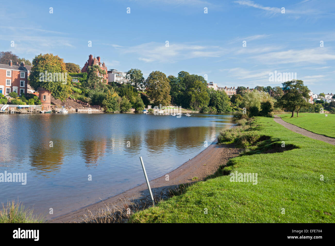 River; Dee; rowing; Meadows, autumn. colours; light; Chester; Cheshire ...
