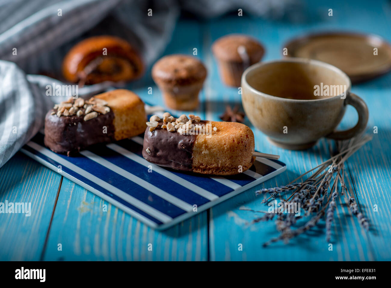Sweets and tea Stock Photo - Alamy