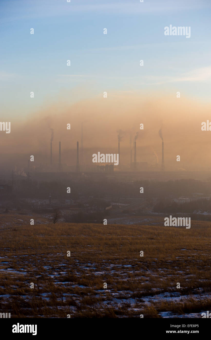 smog over plant Stock Photo - Alamy