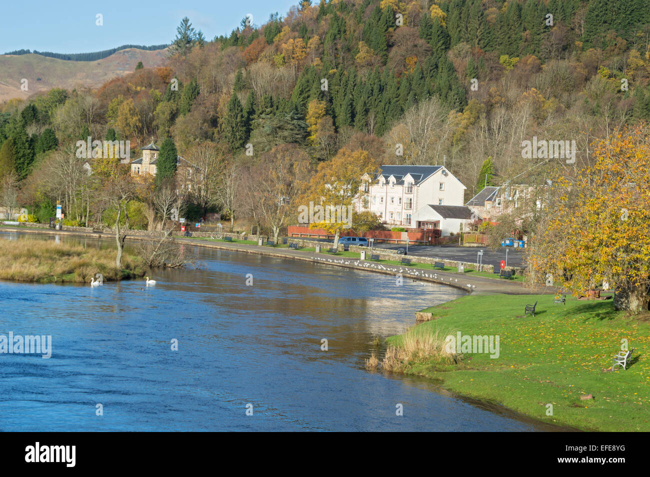 Callander; River; Teith; Stirlingshire; trossachs; Scotland UK Stock ...